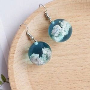 Jewelry | Soaring Above Cloudy Skies Sky Blue Marble Orb Sphere Ball ...
